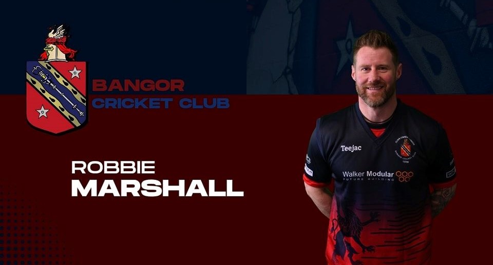 Bangor CC captain Robbie Marshall celebrates a fifth Premier League ...